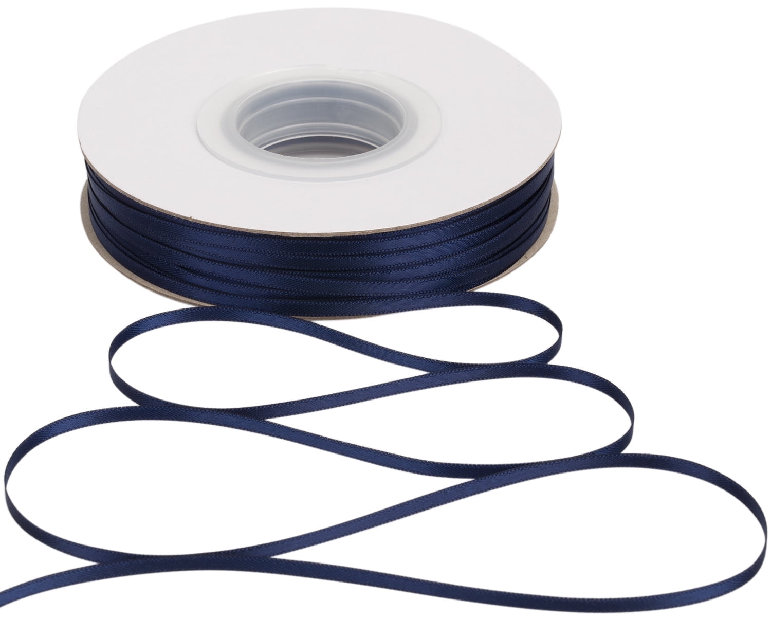 Ribbonitlux Navy Satin Ribbon 1/8 inch Double Sided Quality Satin for ...