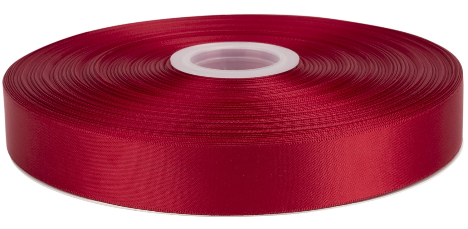 Ribbonitlux Scarlet Satin Ribbon 1 inch Double Sided Quality Satin for ...