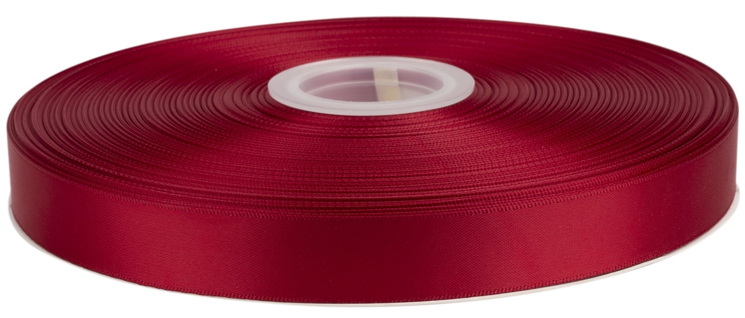 Ribbonitlux Scarlet Satin Ribbon 3/4 inch Double Sided Quality Satin ...