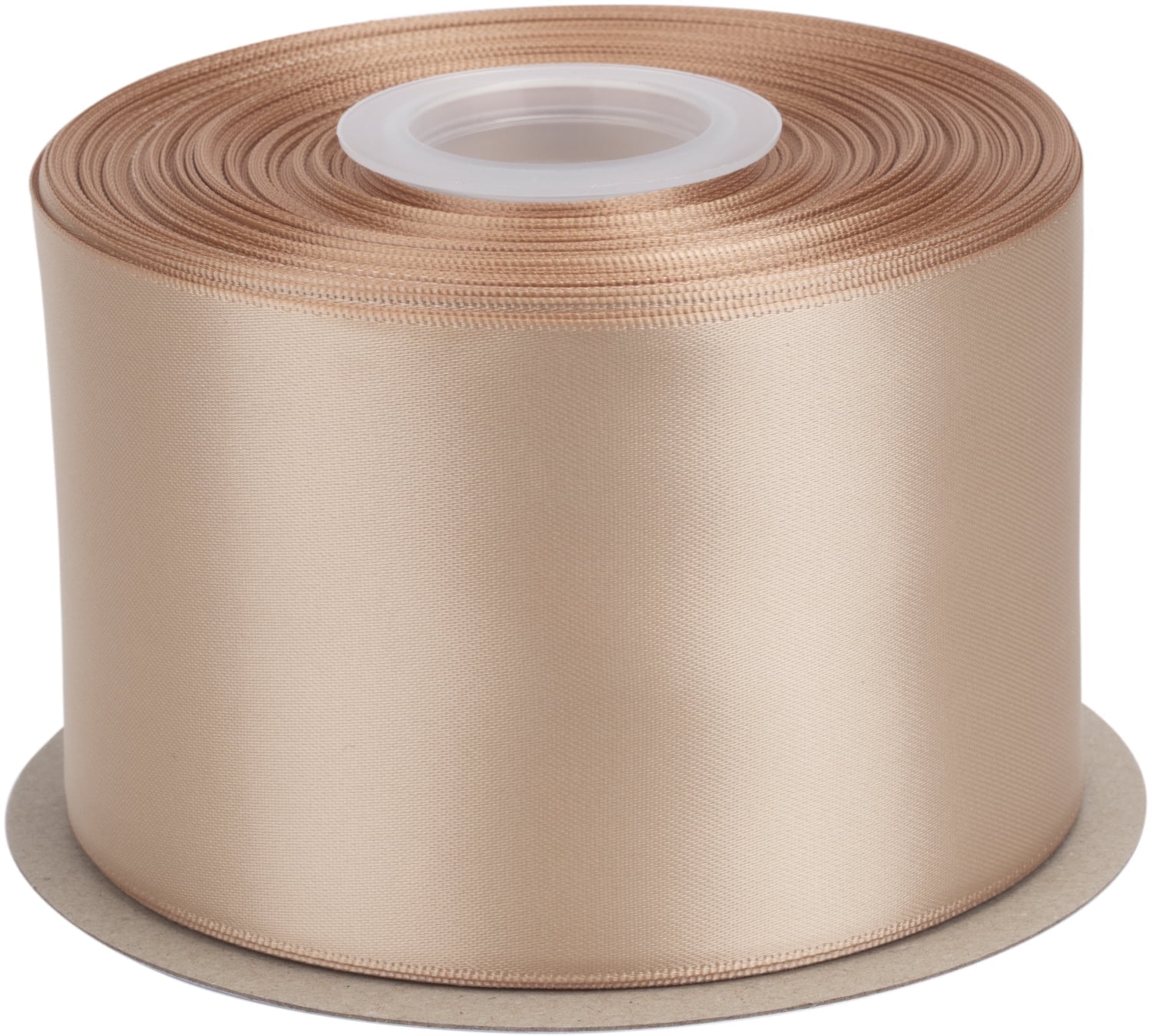 Ribbonitlux Tan Satin Ribbon 3 inch Double Sided Quality Satin for ...