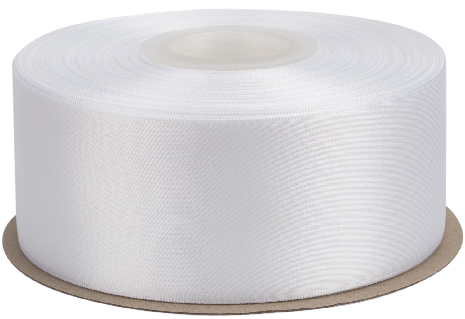 Ribbonitlux White Satin Ribbon 2 inch Double Sided Quality Satin for ...