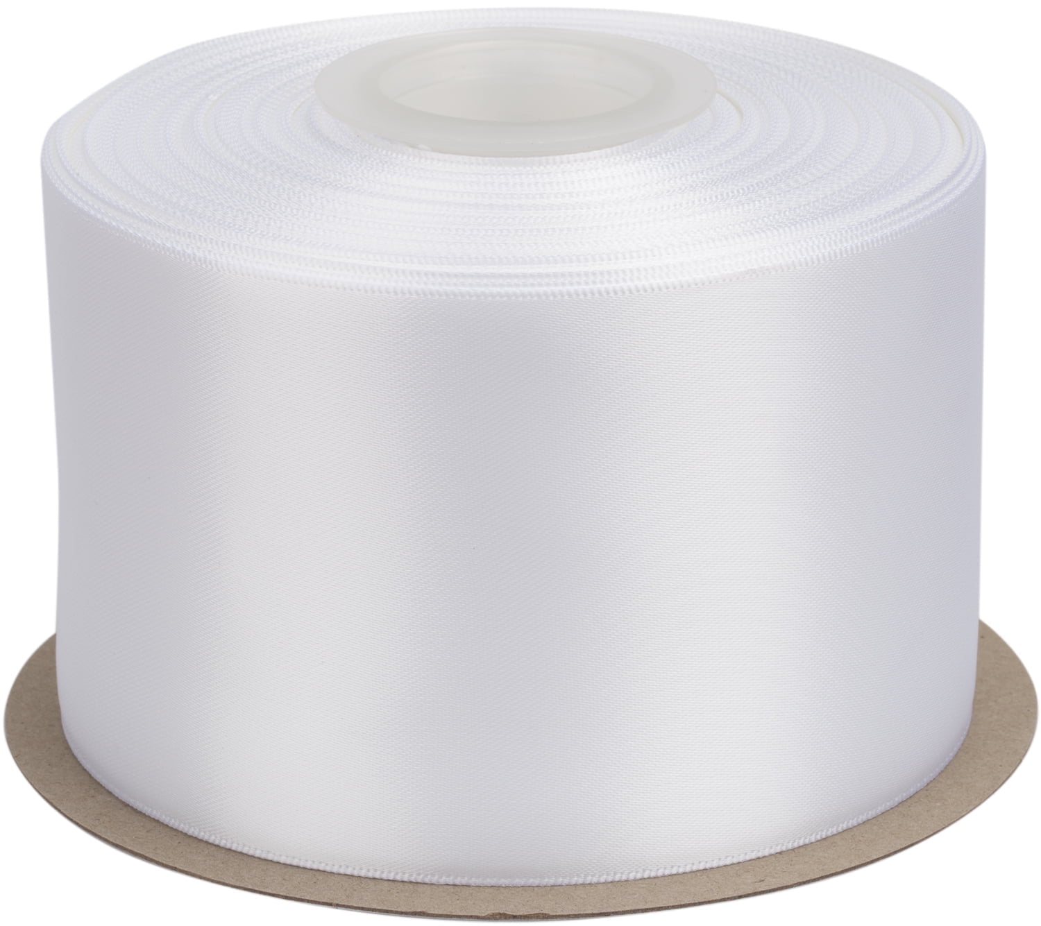 Ribbonitlux White Satin Ribbon 3 inch Double Sided Quality Satin for ...
