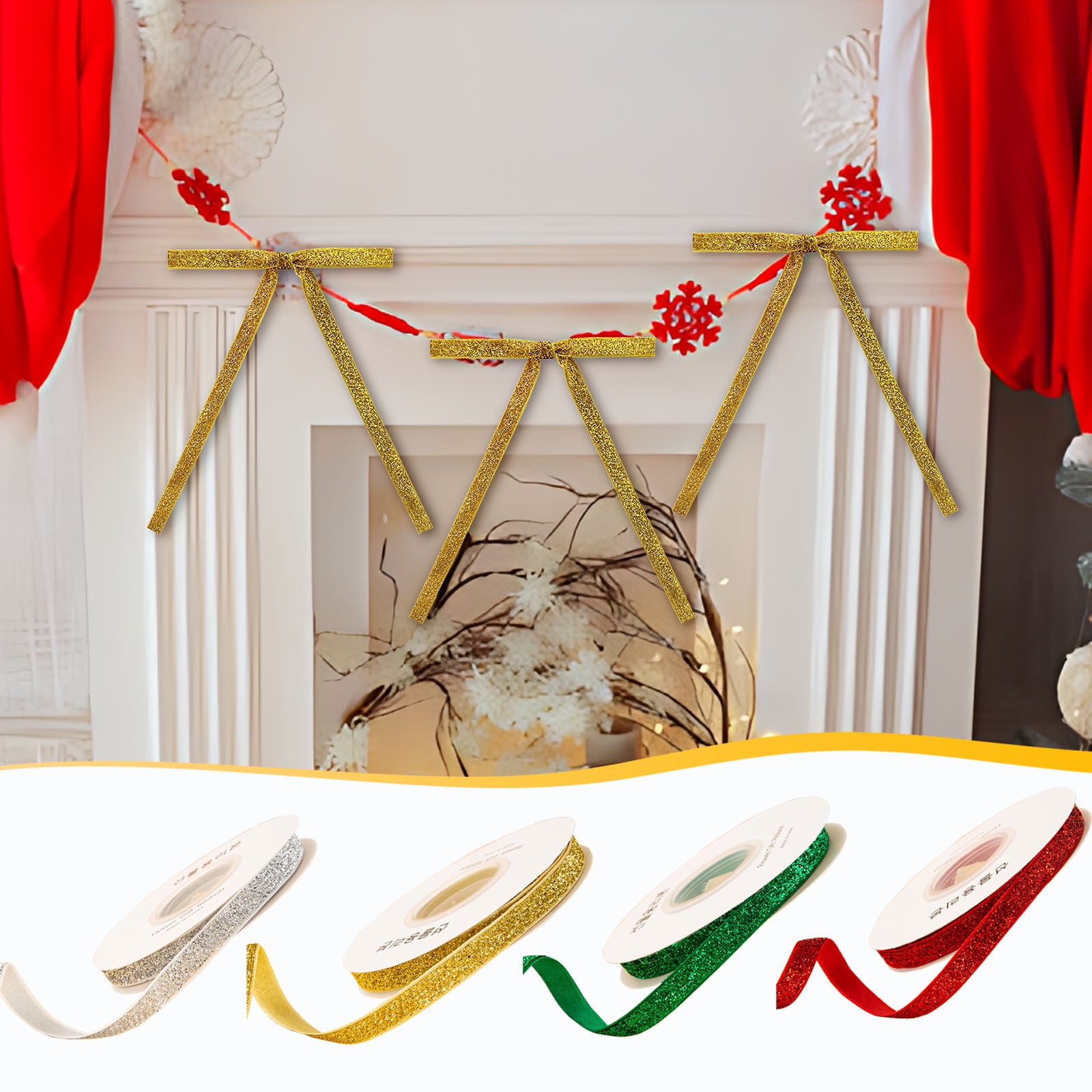 Ribbons Canary Ribbon Bow Hairpin Accessories 2cm Gold Velvet Wired ...