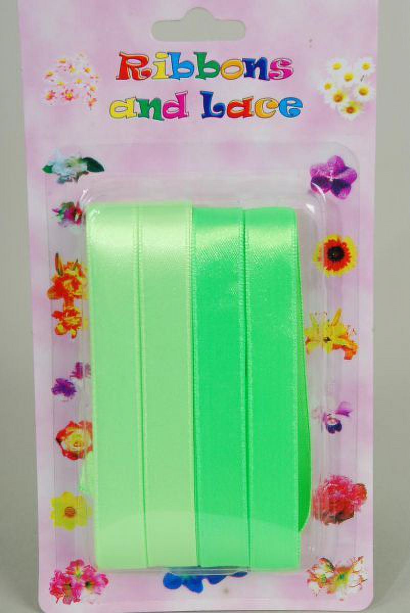 Ribbons Satin Lime Green Mix/DZ-Assorted - Walmart.com