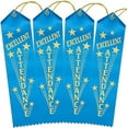 RibbonsNow Excellent Attendance Ribbons - 100 Island Blue Ribbons with ...