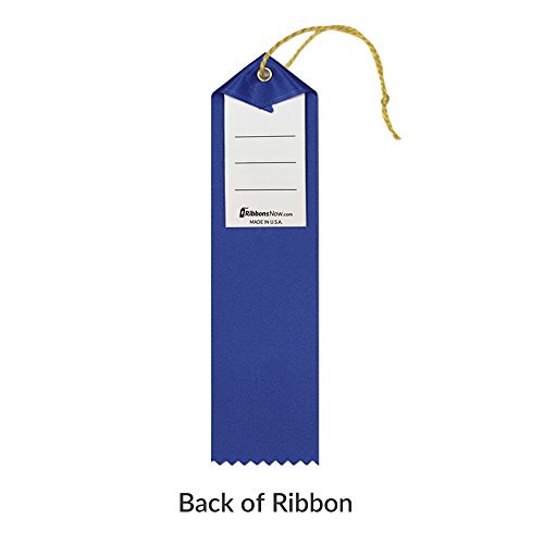 RibbonsNow Perfect Attendance Ribbons - 300 Blue Ribbons with Card ...