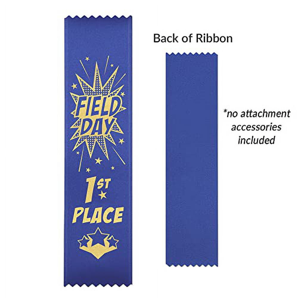 RibbonsNow School Field Day 1st Place Ribbons – 100 Blue Bookmark Style ...