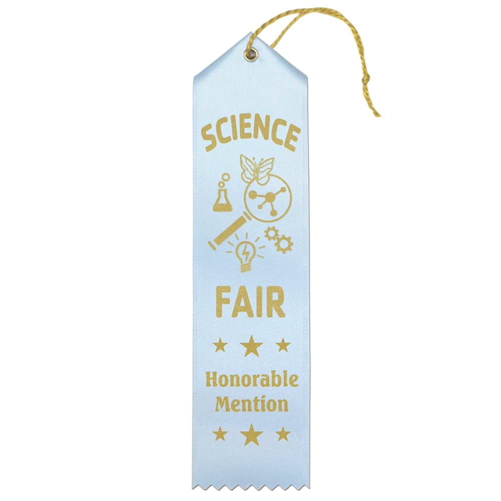 RibbonsNow Science Fair Honorable Mention Ribbons - 25 Light Blue ...