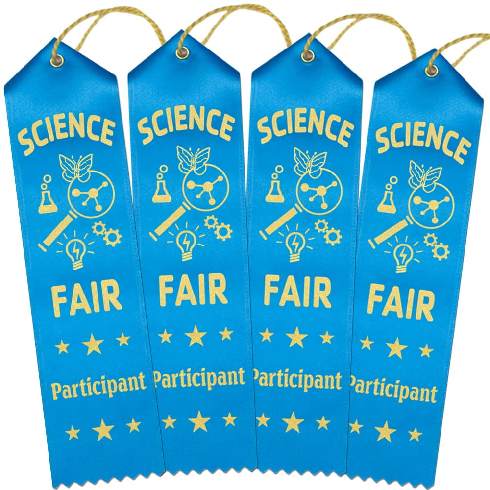 RibbonsNow Science Fair Participant Ribbons - 100 Bright Blue Ribbons ...