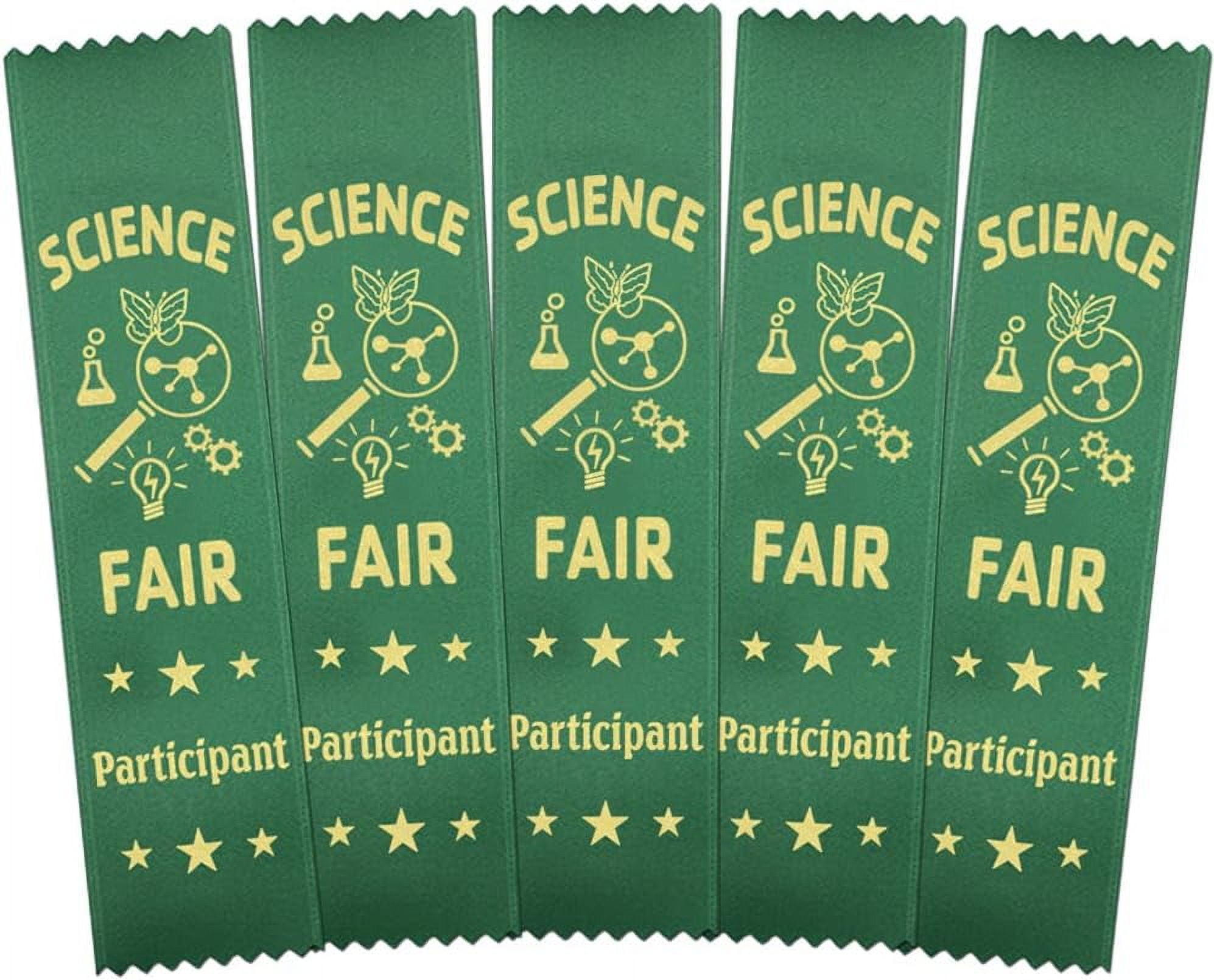 RibbonsNow Science Fair Participant Ribbons - 500 Green Bookmark Style ...