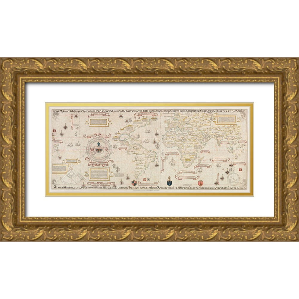 Ribeiro, Diogo 32x16 Gold Ornate Wood Framed with Double Matting Museum ...