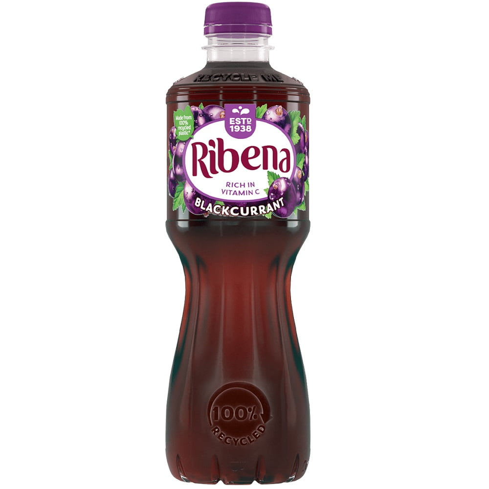 Ribena Blackcurrant Juice Bottle 500ml (Pack of 12) - Walmart.com