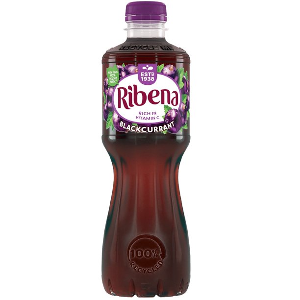 Ribena Blackcurrant Juice Bottle 500ml (Pack of 12) - Walmart Business ...