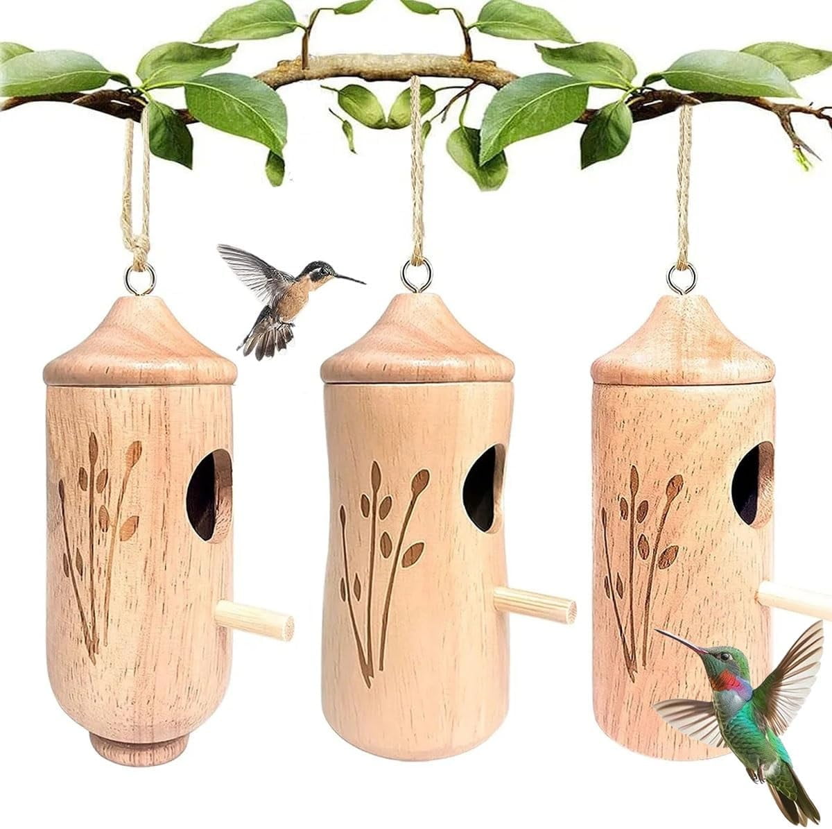 Ribili Wooden Hummingbird House, Fanyil Wooden Hummingbird House ...