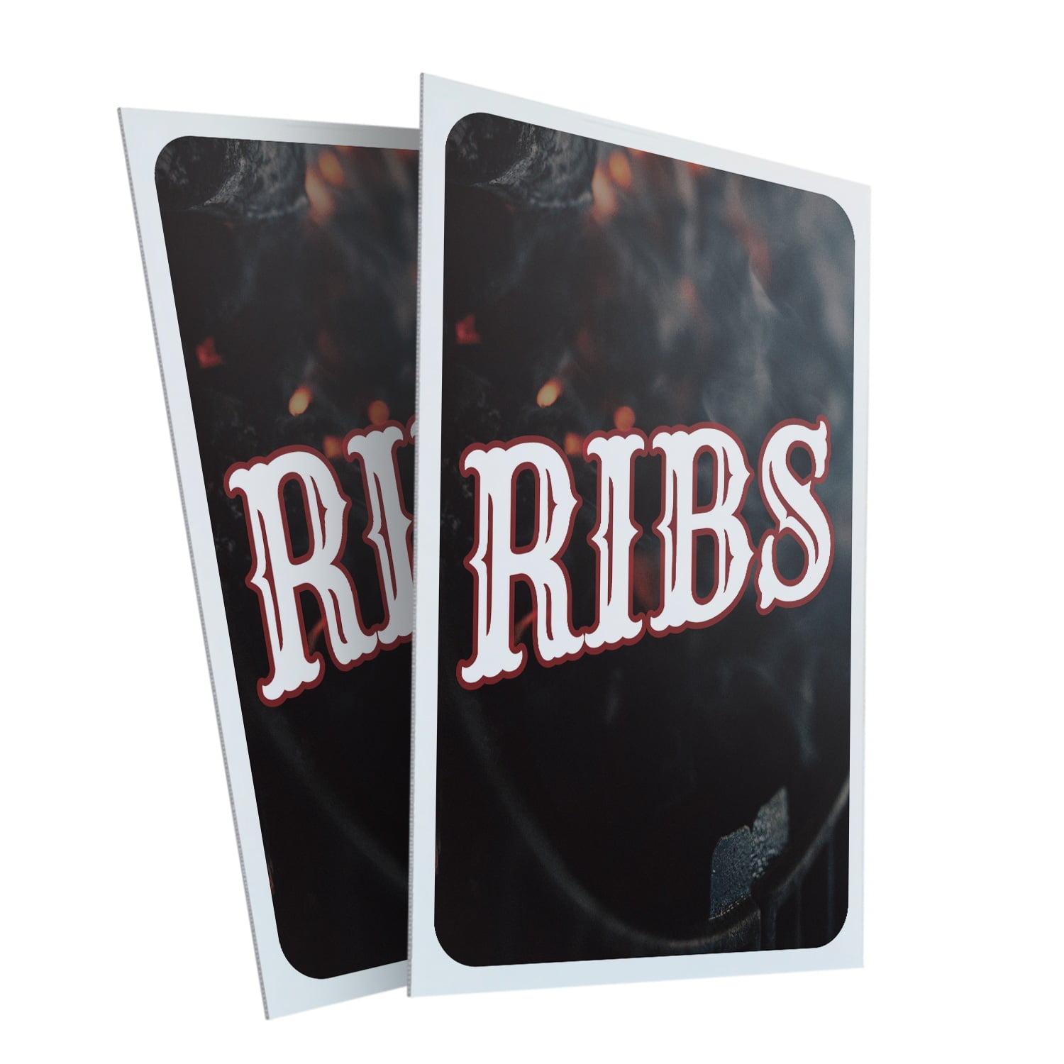 Ribs (2-PACK) 24" x 36" Plastic Signs | Sign Insert 4mm Corrugated ...