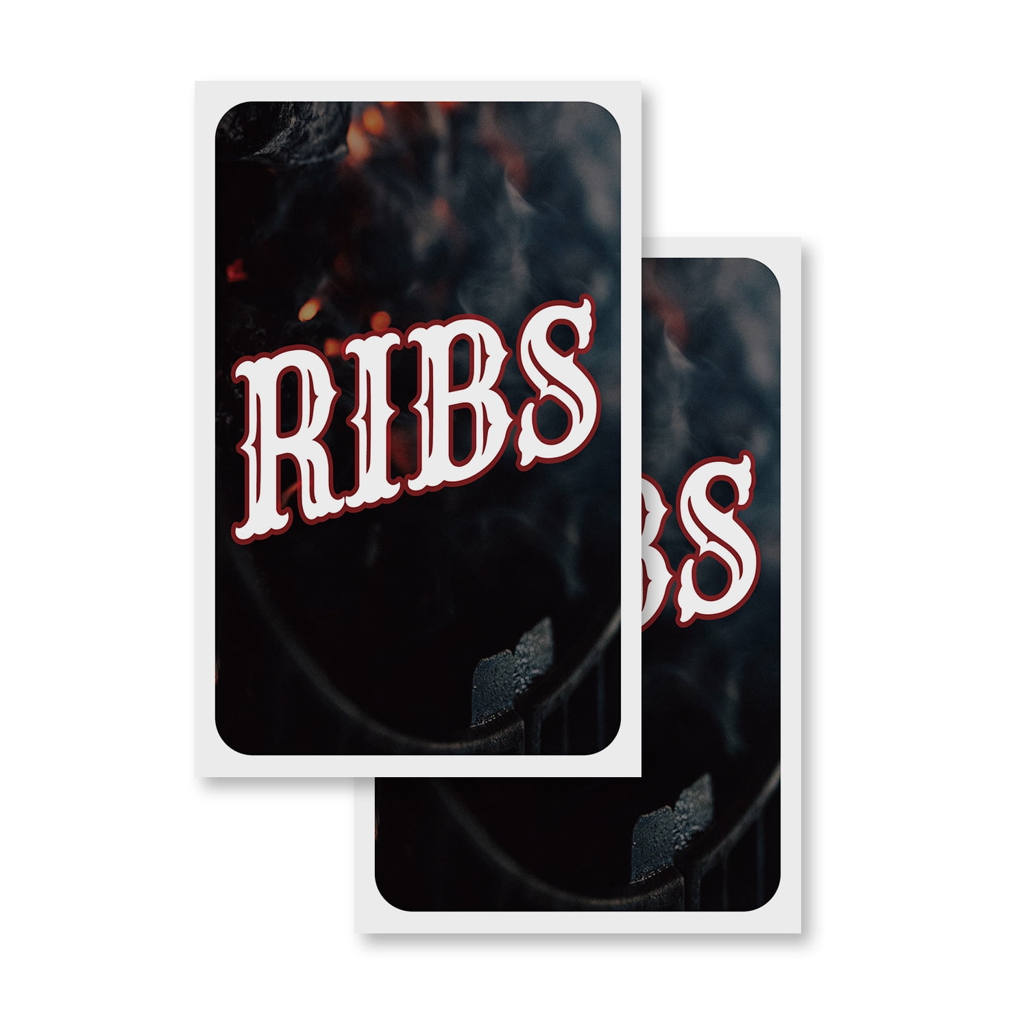Ribs (2-PACK) 24" x 36" Vinyl Decals | Sign Insert Peel & Stick Decals ...