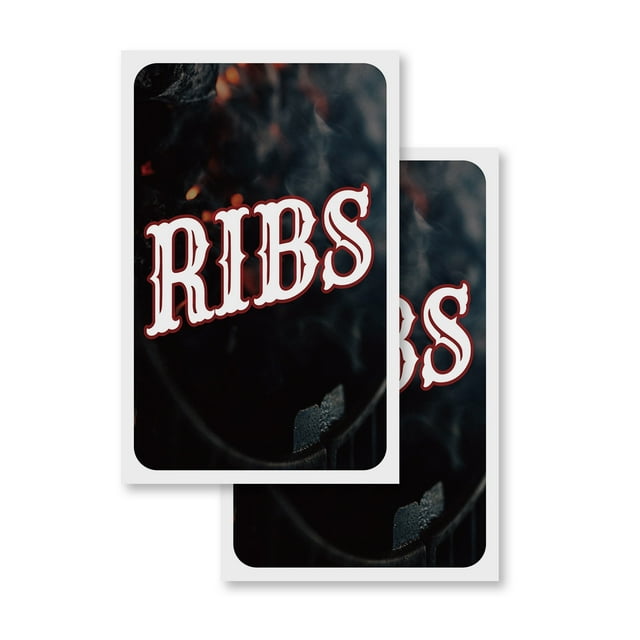 Ribs (2-PACK) 24" x 36" Vinyl Decals | Sign Insert Peel & Stick Decals ...