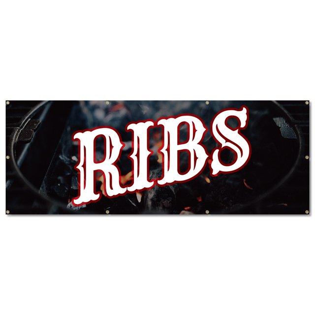 Ribs | 36" X 96" Banner | Outdoor Vinyl Sign With Grommets ...