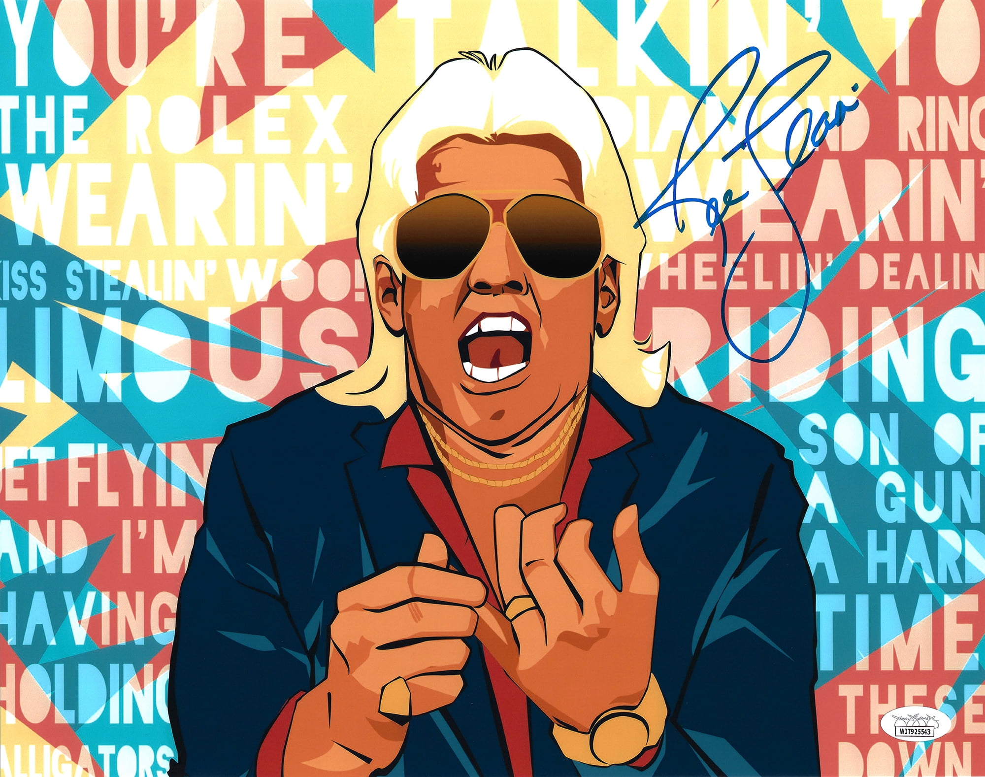 Ric Flair Autographed 11x14 Photo Animated JSA 203576 - Walmart.com