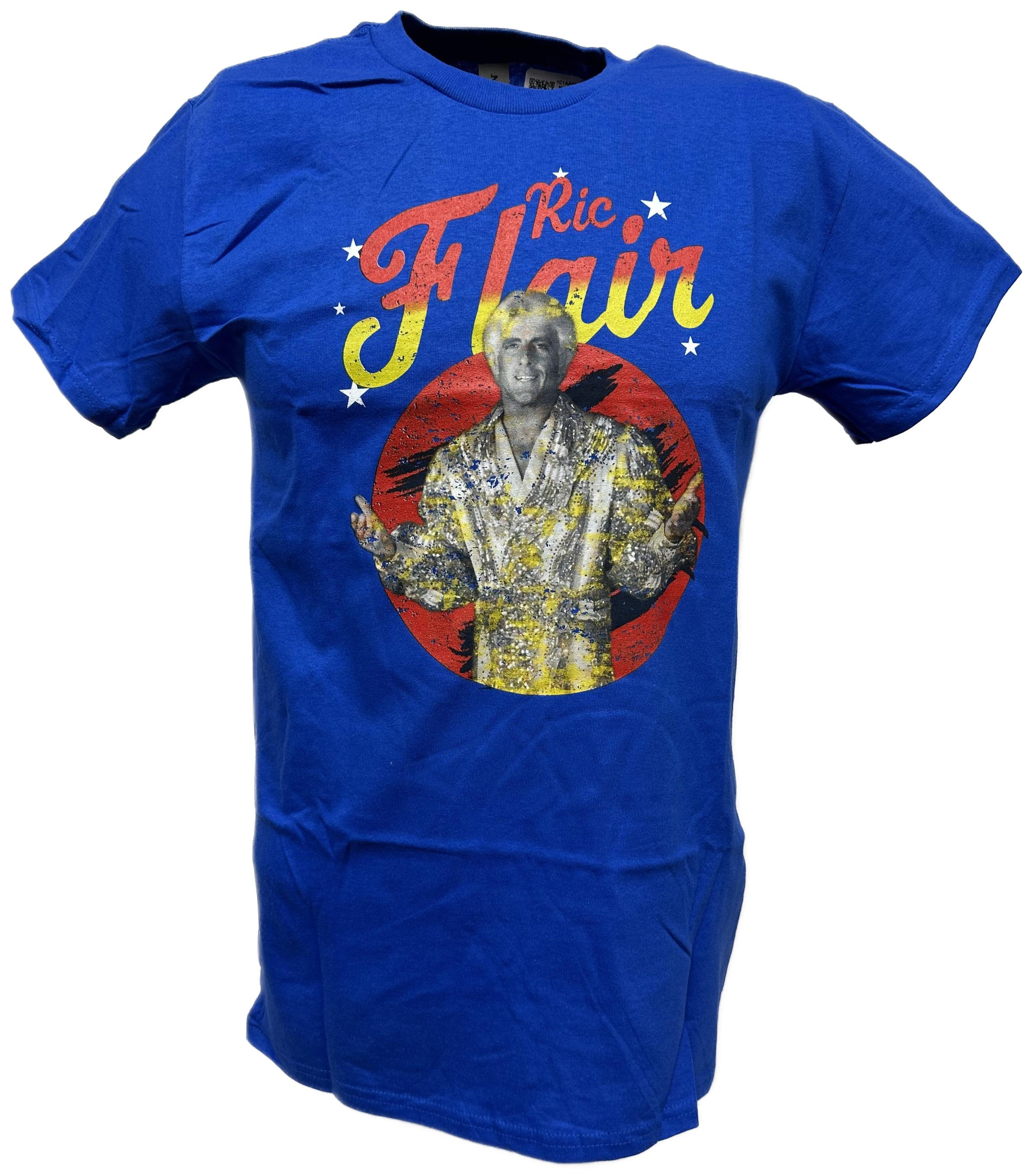 Ric Flair Classic Mens WWE Blue T-shirt - Walmart.com