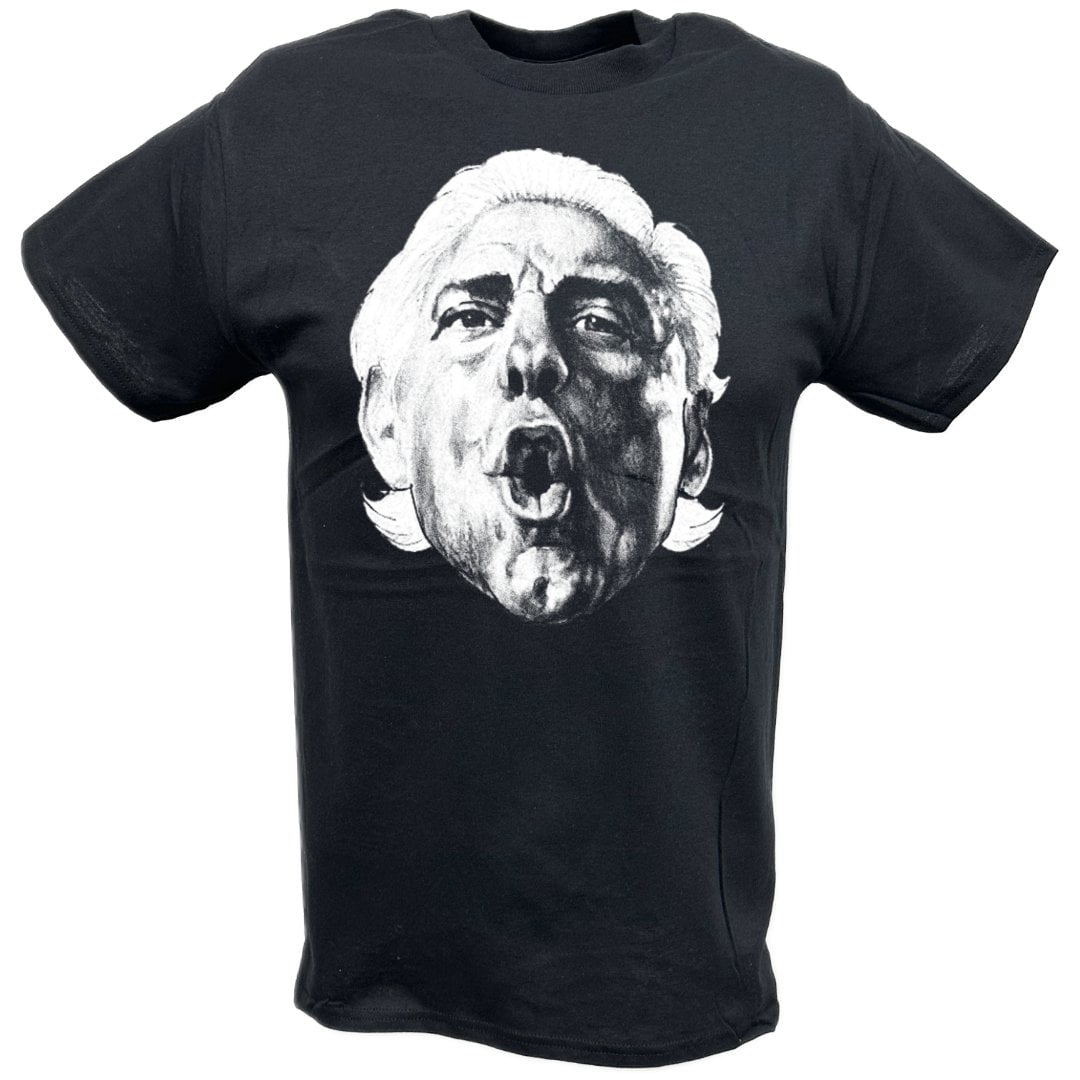 Ric Flair White Face Profile Mens Black T-shirt - Walmart.com