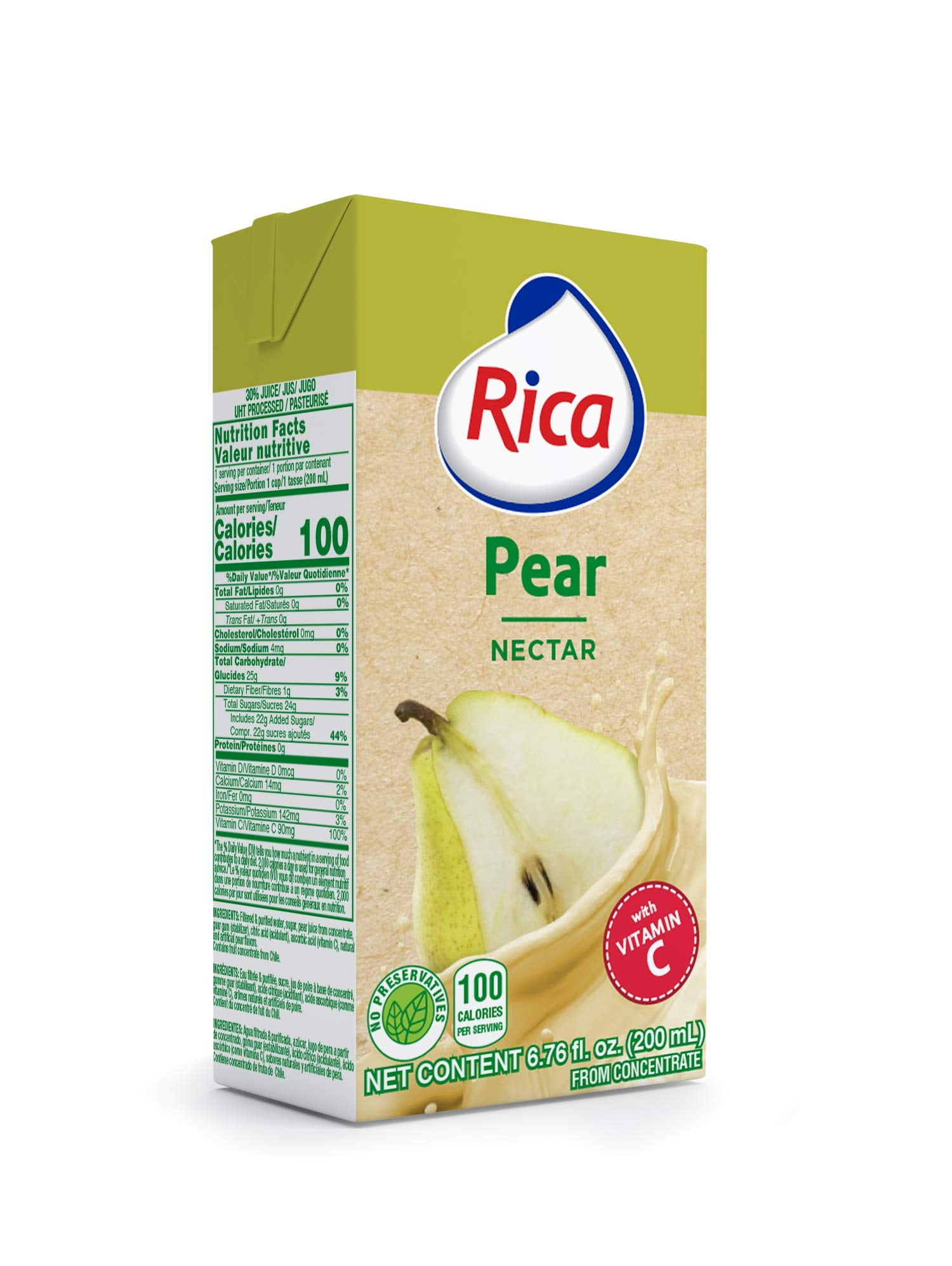 Rica Juice 200 ml (12 pack) (Pear Nectar) - Walmart.com