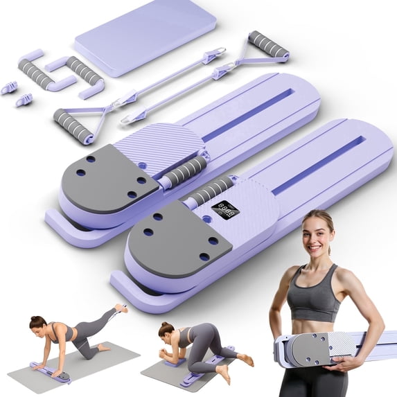 IAMSTECH Rican Pilates Reformer Board, Portable Ab Machine, Full Body ...