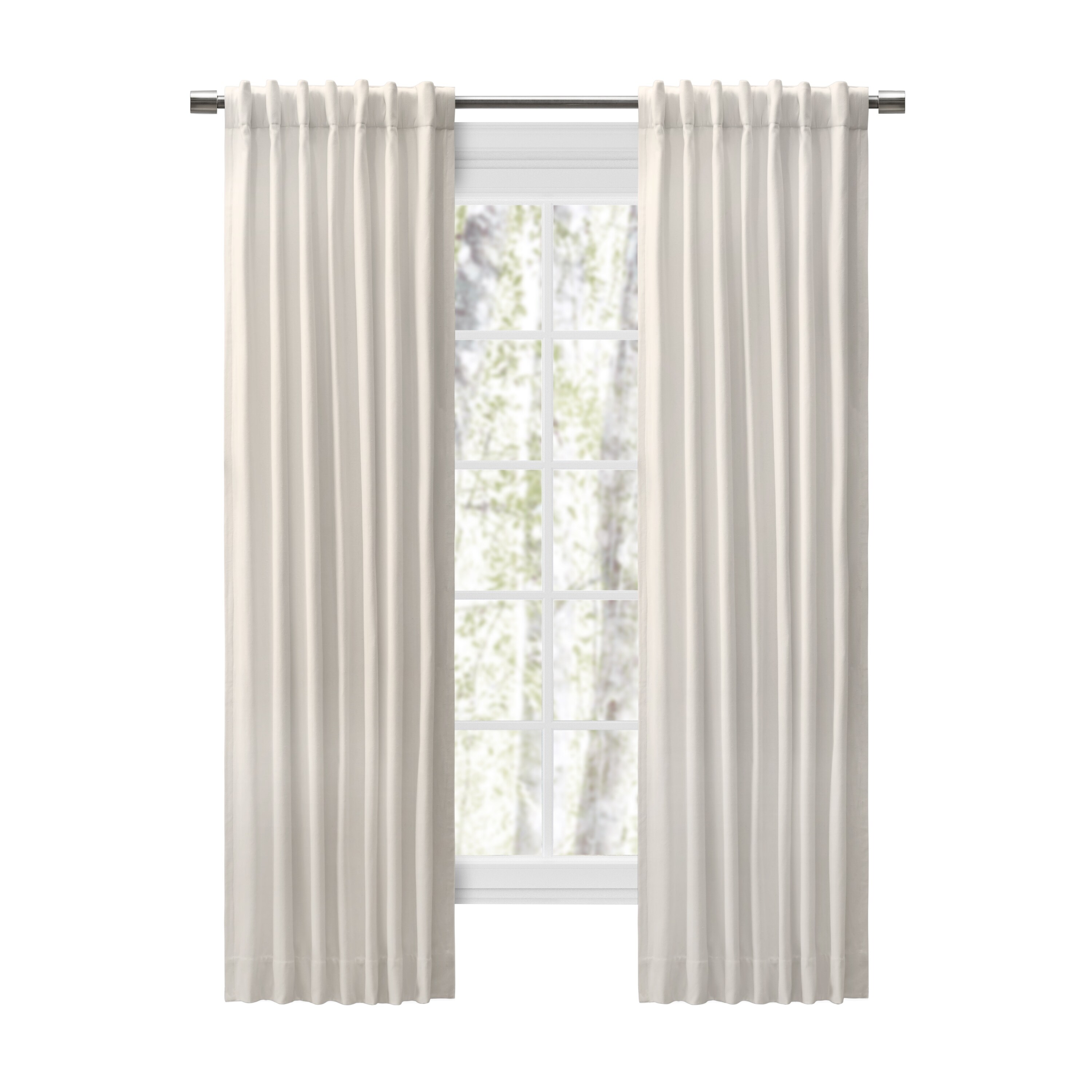 Chevron 80C/20P Sustainable Unlined Rod Pocket w/Back Tabs Panel 48x96 ...