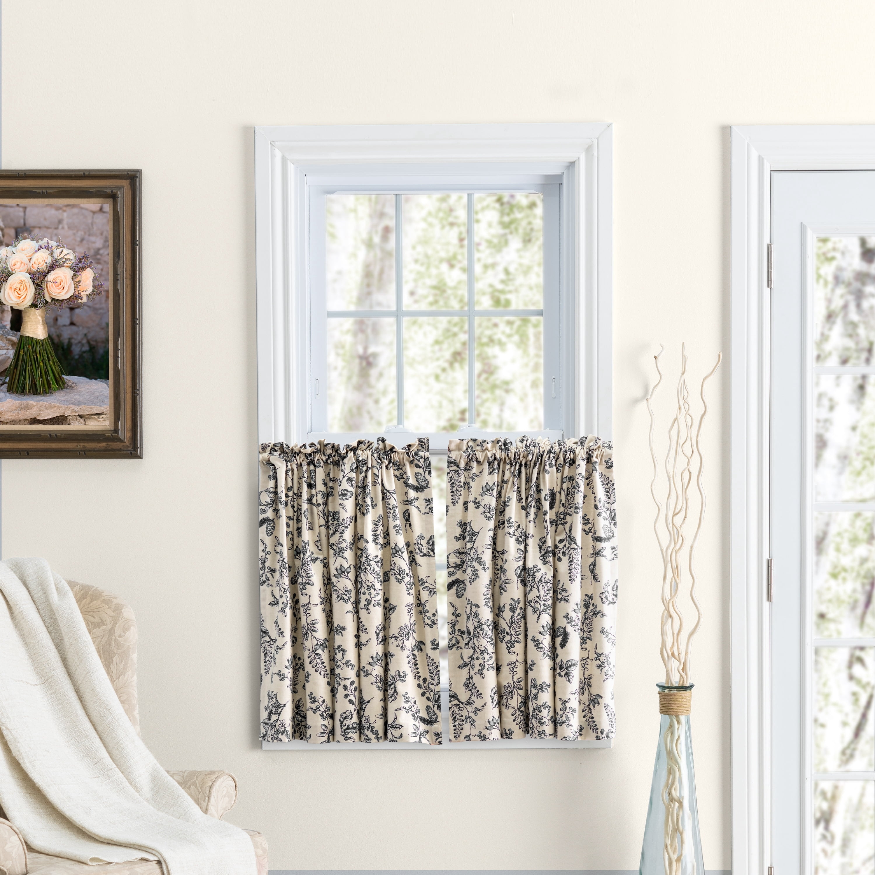 Ricardo Rod Pocket with header Kitchen Curtains - Tier, Swag or Insert ...