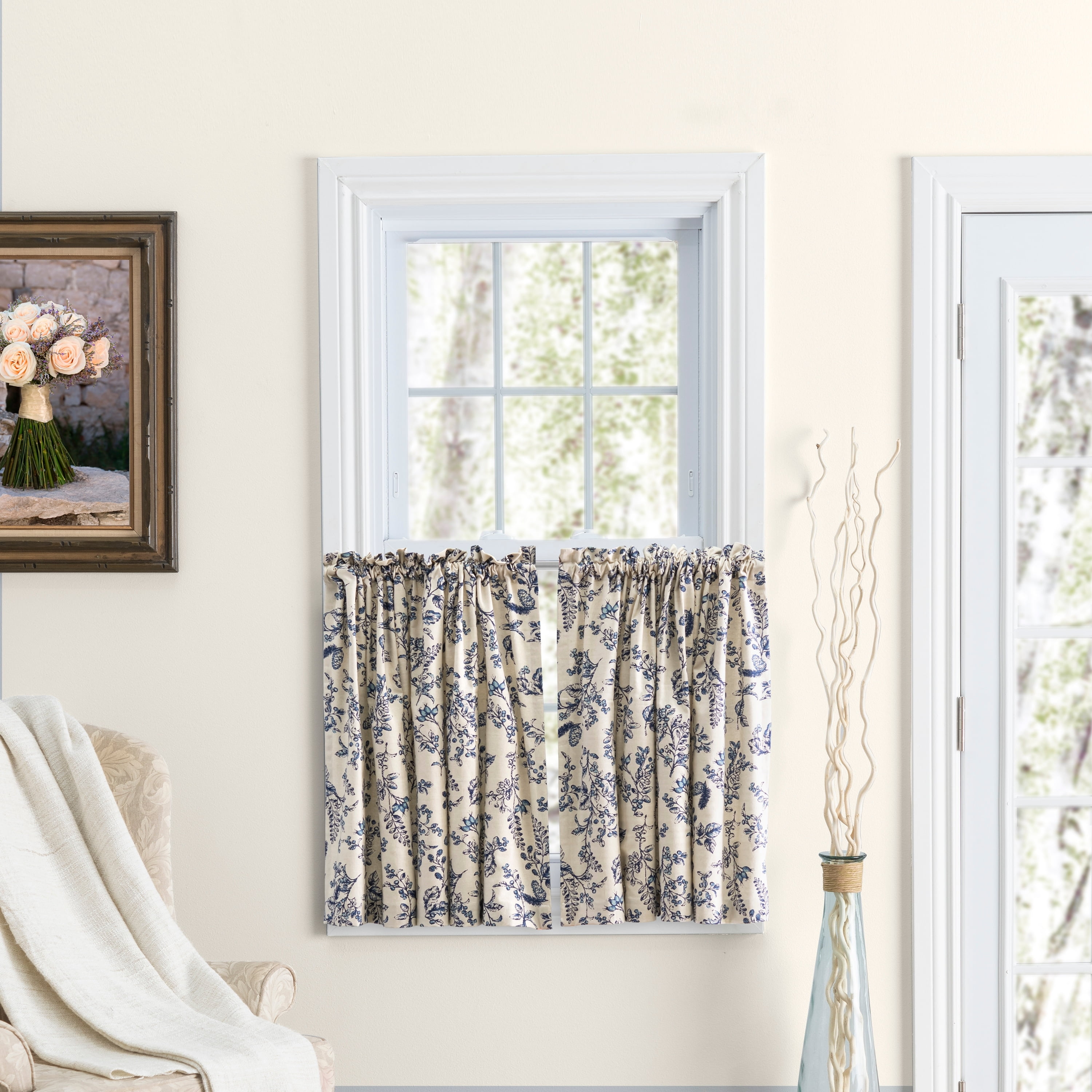 Ricardo Rod Pocket with header Kitchen Curtains - Tier, Swag or Insert ...