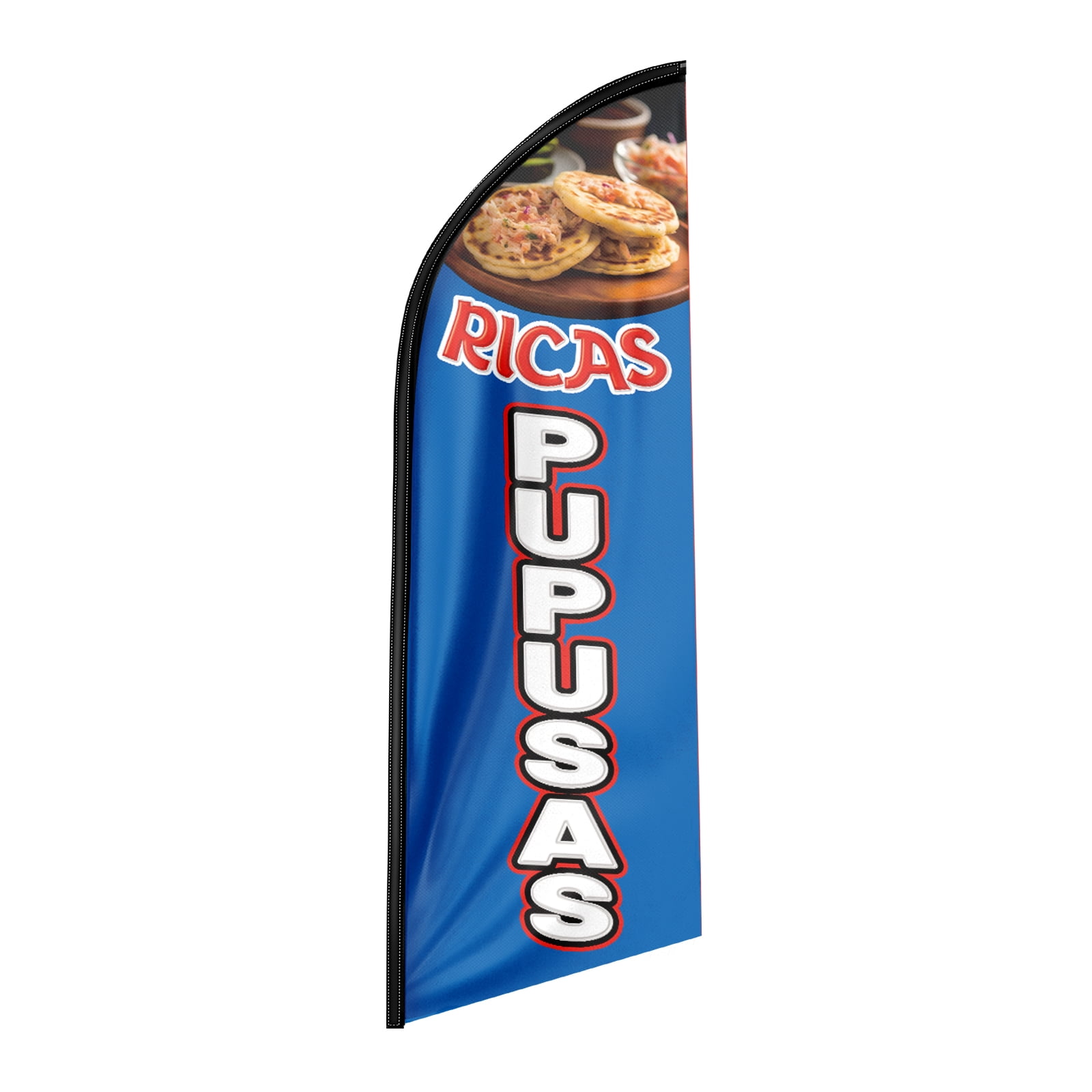 Ricas PUPUSAS Sign Feather Flag,8FT Ricas PUPUSAS outdoor advertising ...