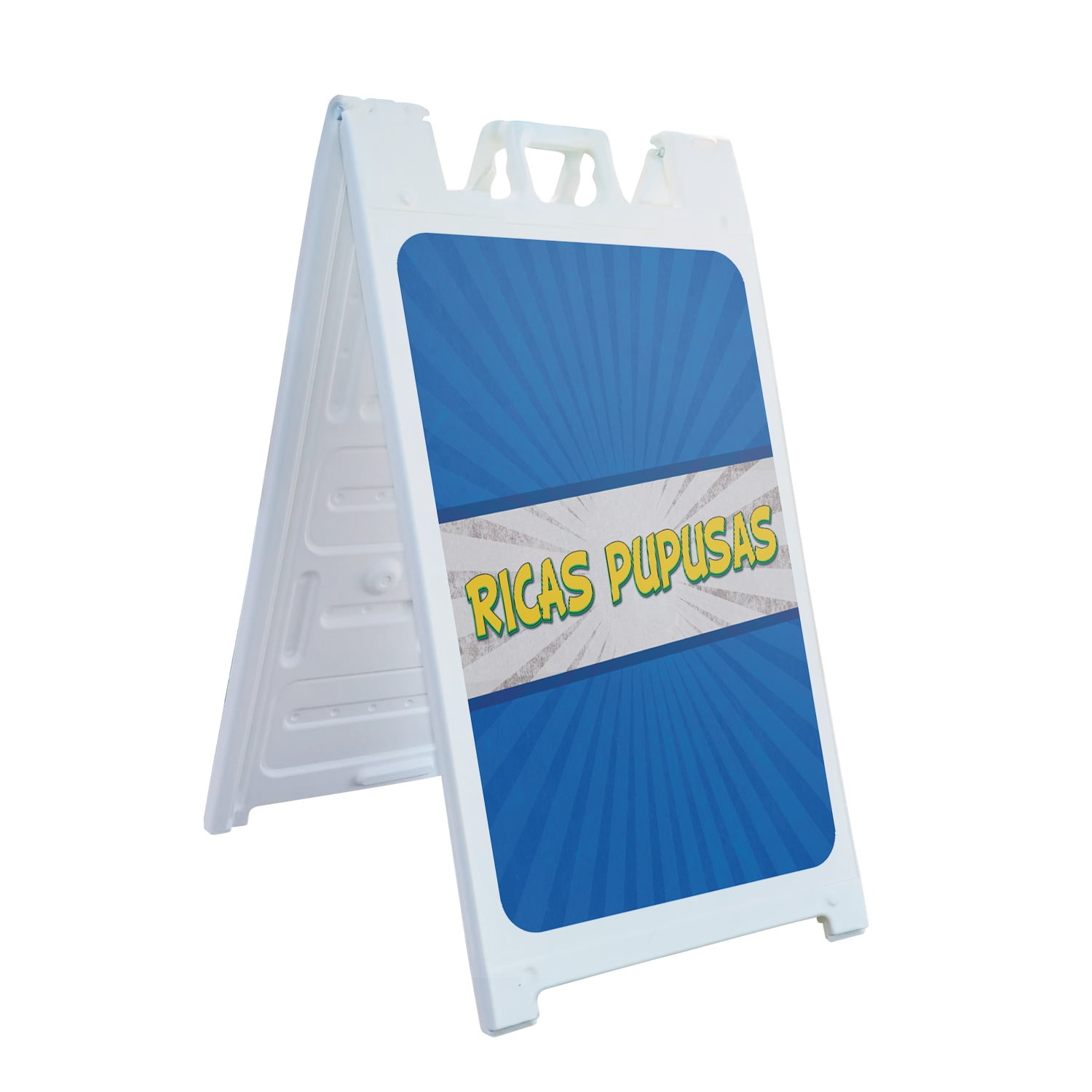 Ricas Pupusas 24" x 36" Double Sided A-Frame Sidewalk Sign, Includes 2 ...