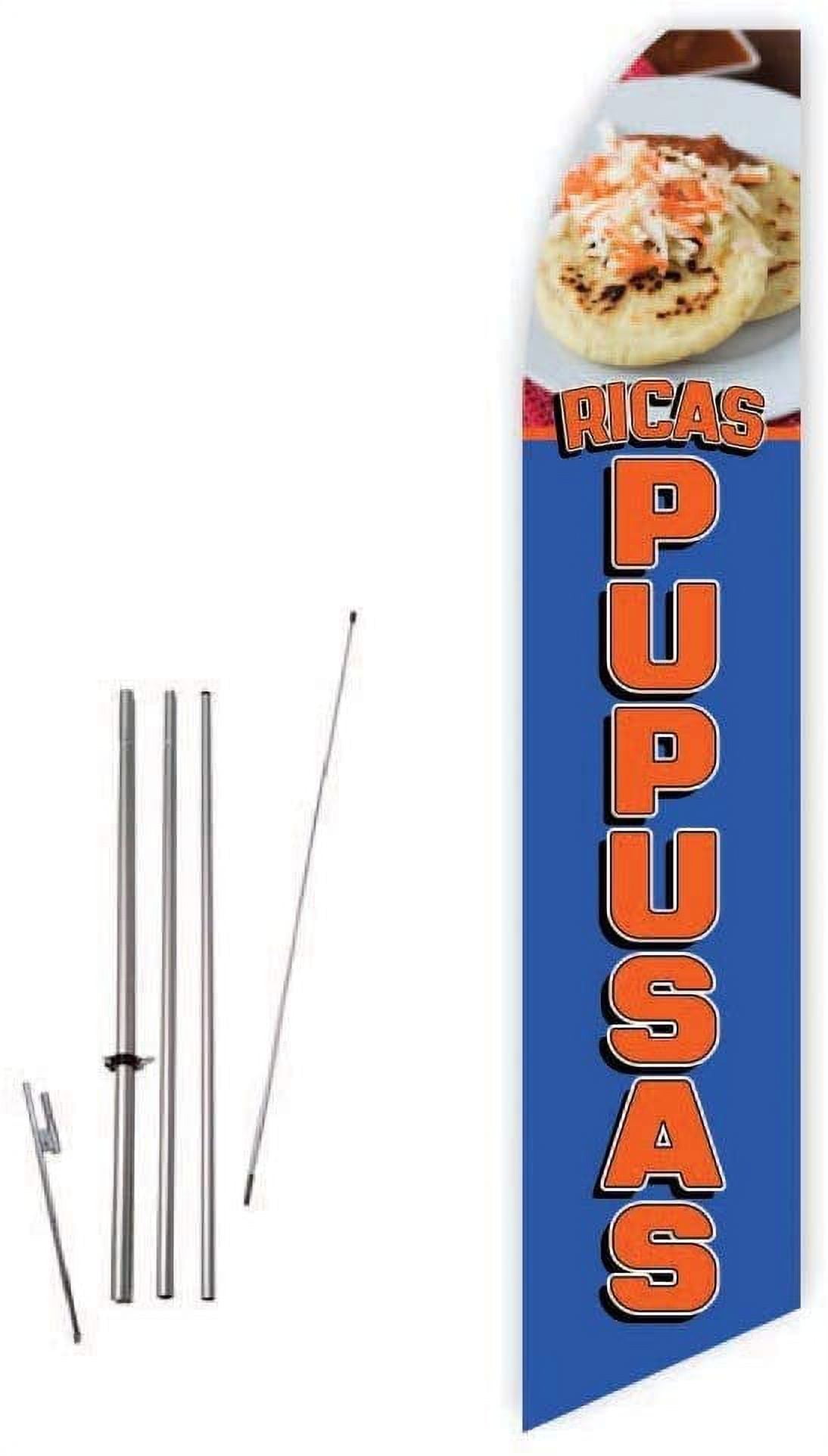 Ricas Pupusas Blue Super Novo Feather Flag - Complete with 15ft Pole ...