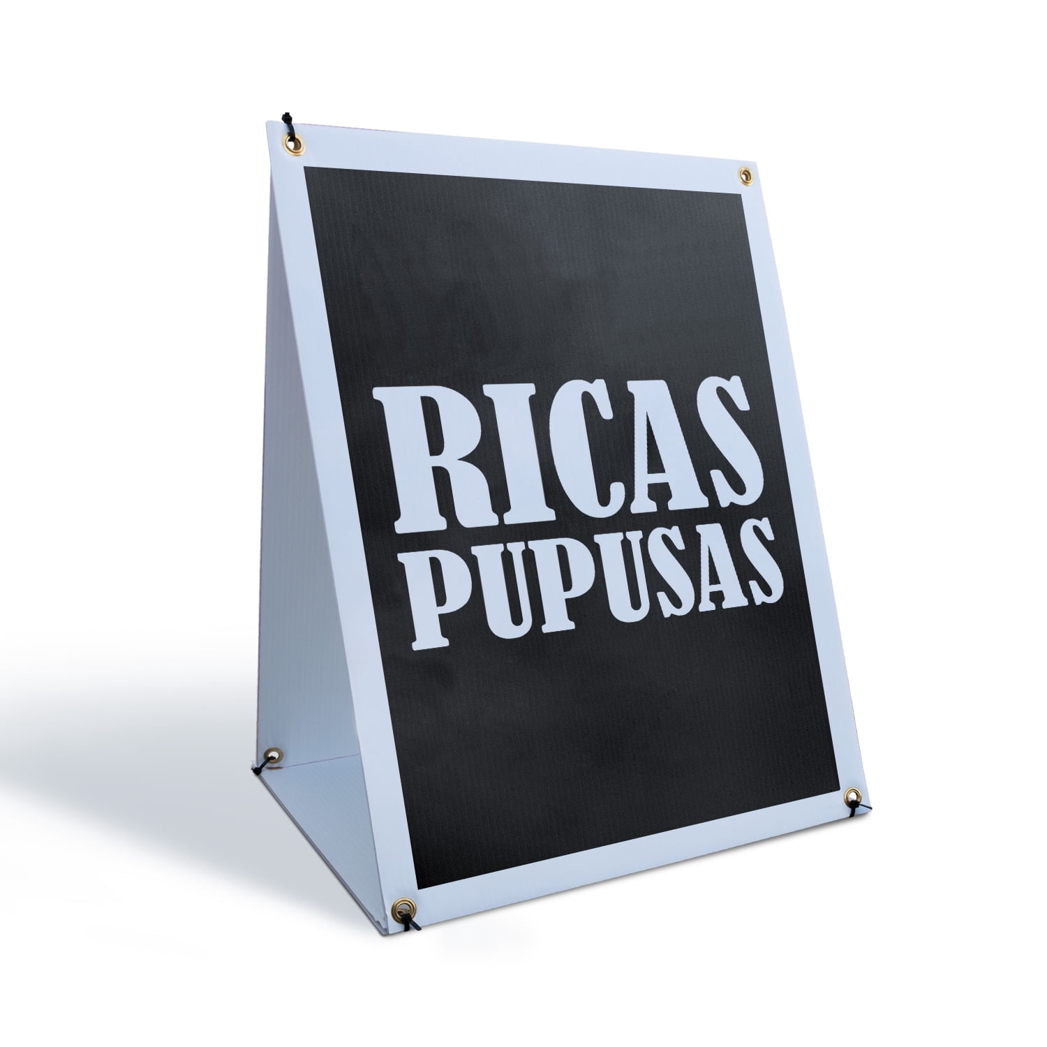 Ricas Pupusas Sidewalk Sign 18 Inch x 24 Inch A-Frame Images On Both ...