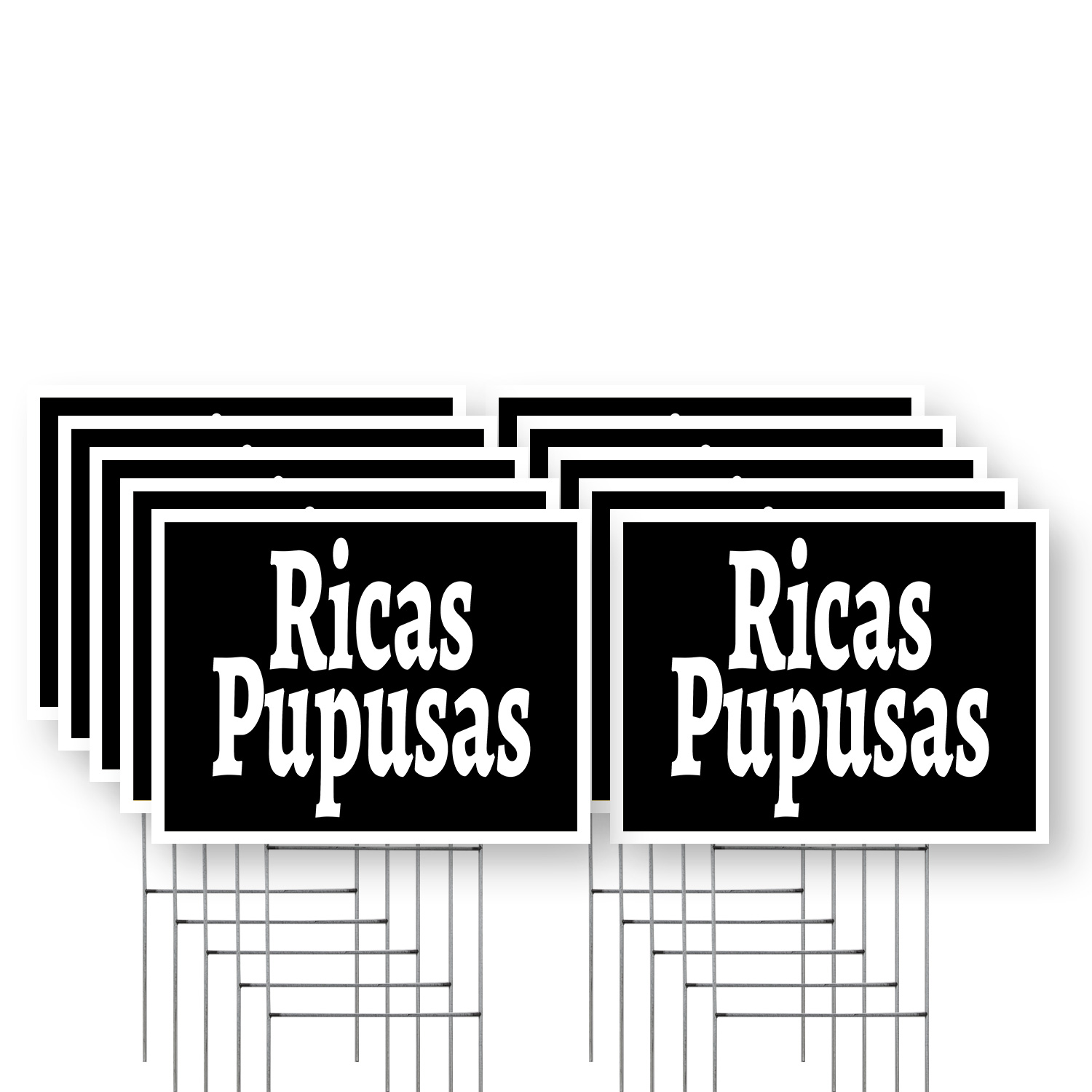 Ricas Pupusas Yard Sign 10 Pack of 12 Inch x 16 Inch Single Sided ...