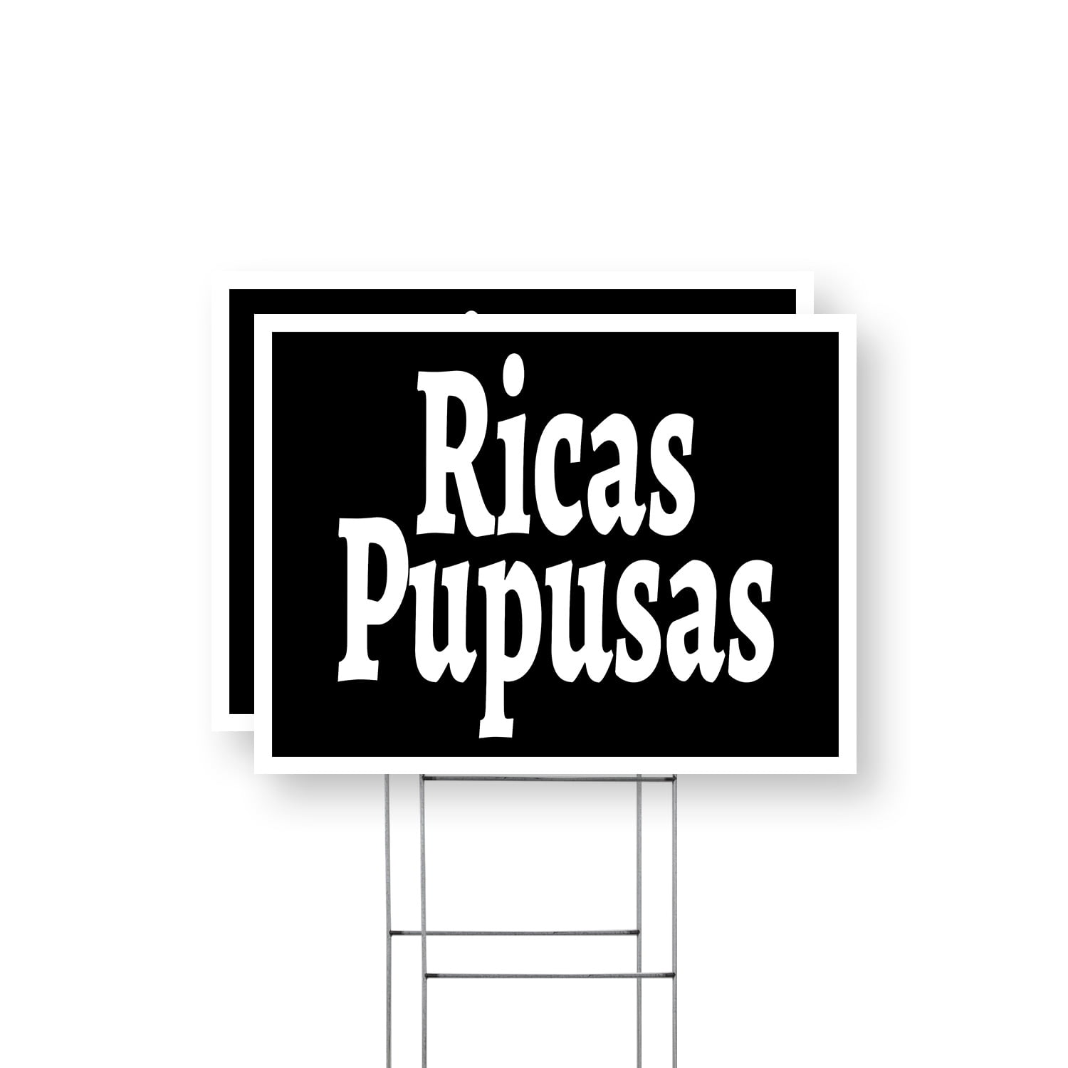 Ricas Pupusas Yard Sign 2 Pack of 12 Inch x 16 Inch Single Sided ...