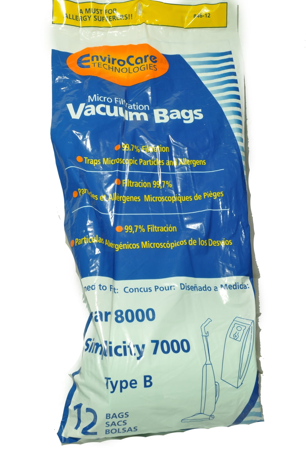 Riccar Type B Upright Vacuum Cleaner Bags, EnviroCare Replacement Brand ...