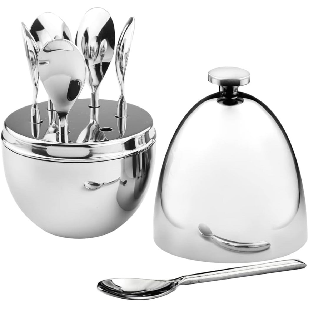 Ricci Argentieri Mini-Elliptical Stainless Domed Egg 6pc. Appetizer ...