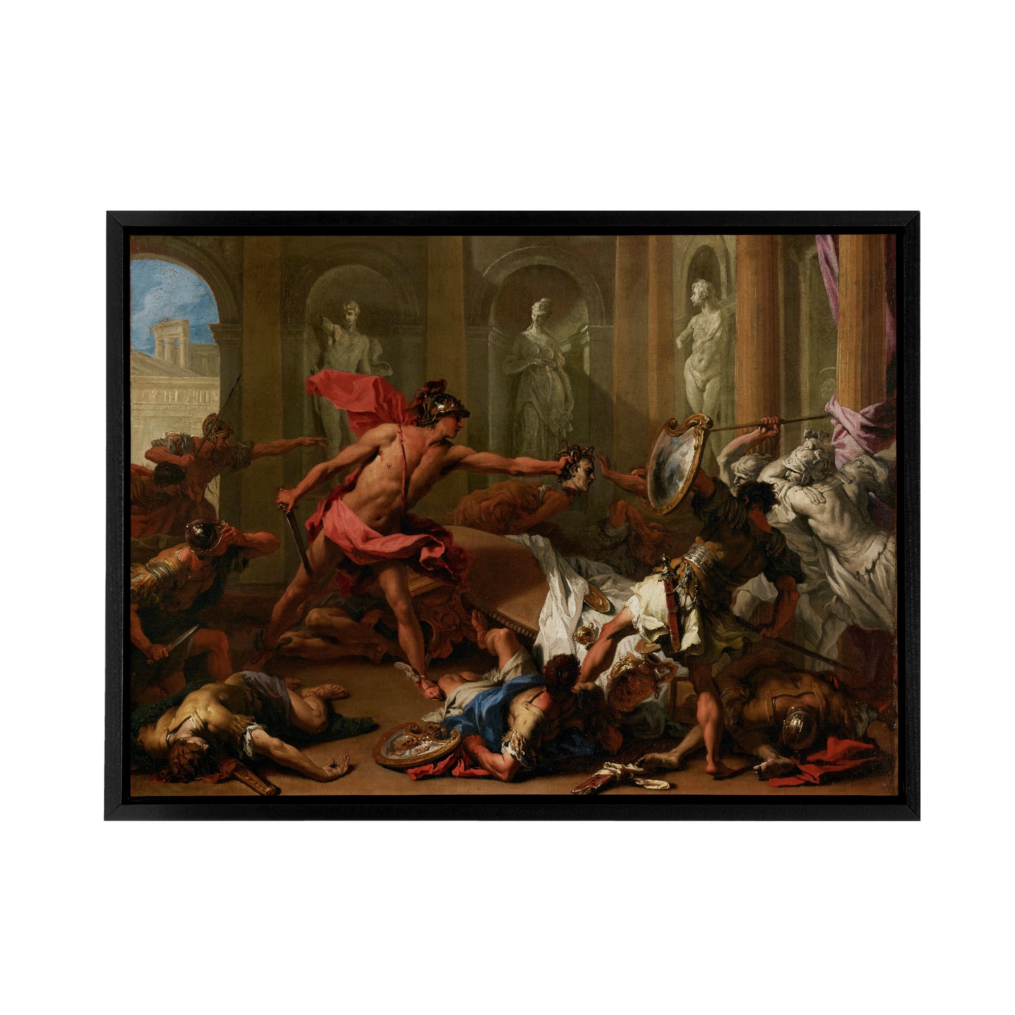 Ricci Perseus With The Head Of Medusa Black Framed Canvas Wall Art ...