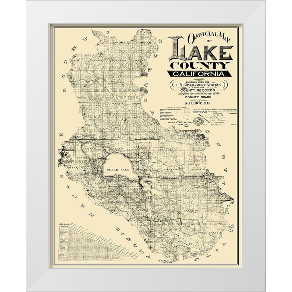 Rice 26x32 White Modern Wood Framed Museum Art Print Titled - Lake ...
