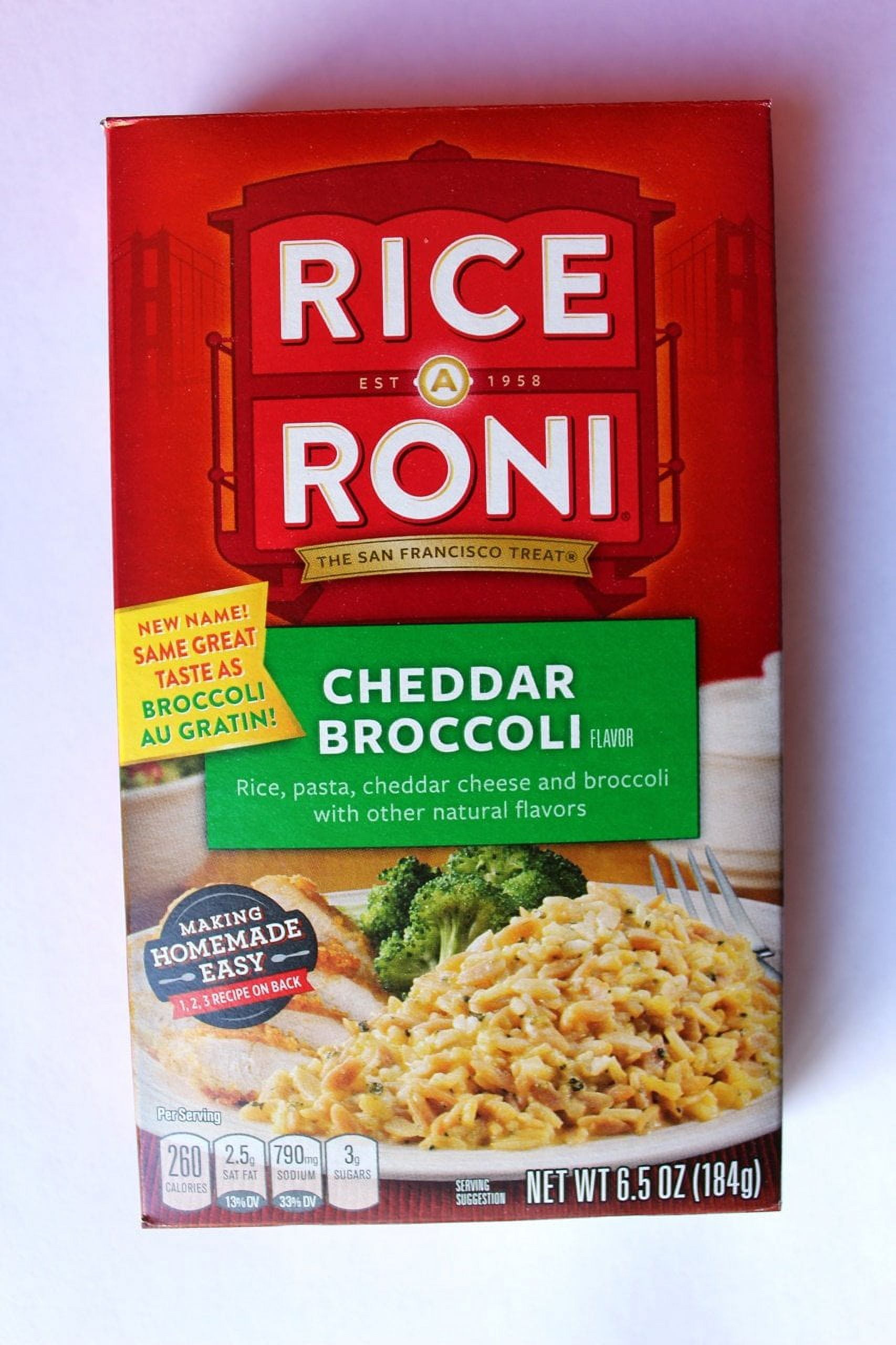 Rice A Roni, Cheddar Broccoli, 6.5Oz Box (Pack Of 6) - Walmart.com