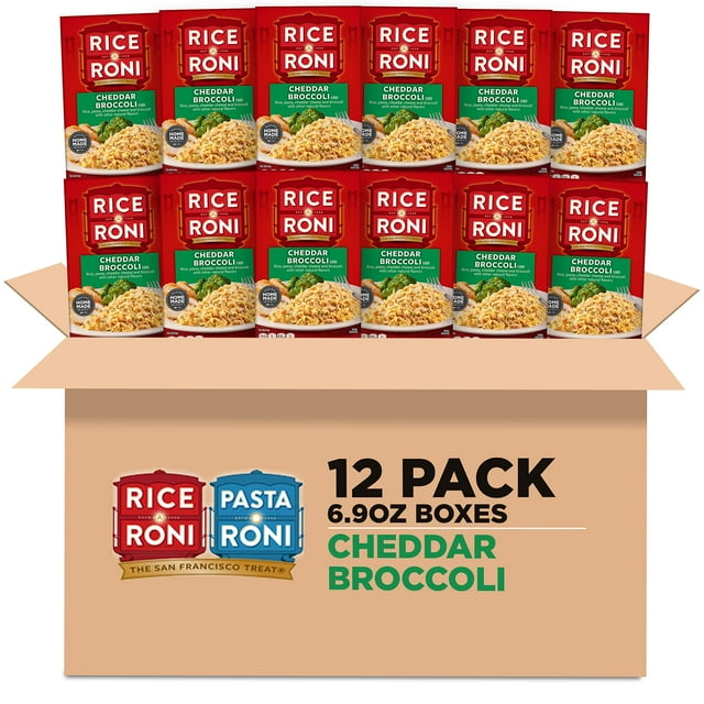 Rice A Roni, Cheddar Broccoli, 6.9Oz Boxes (12 Pack) - Walmart.com