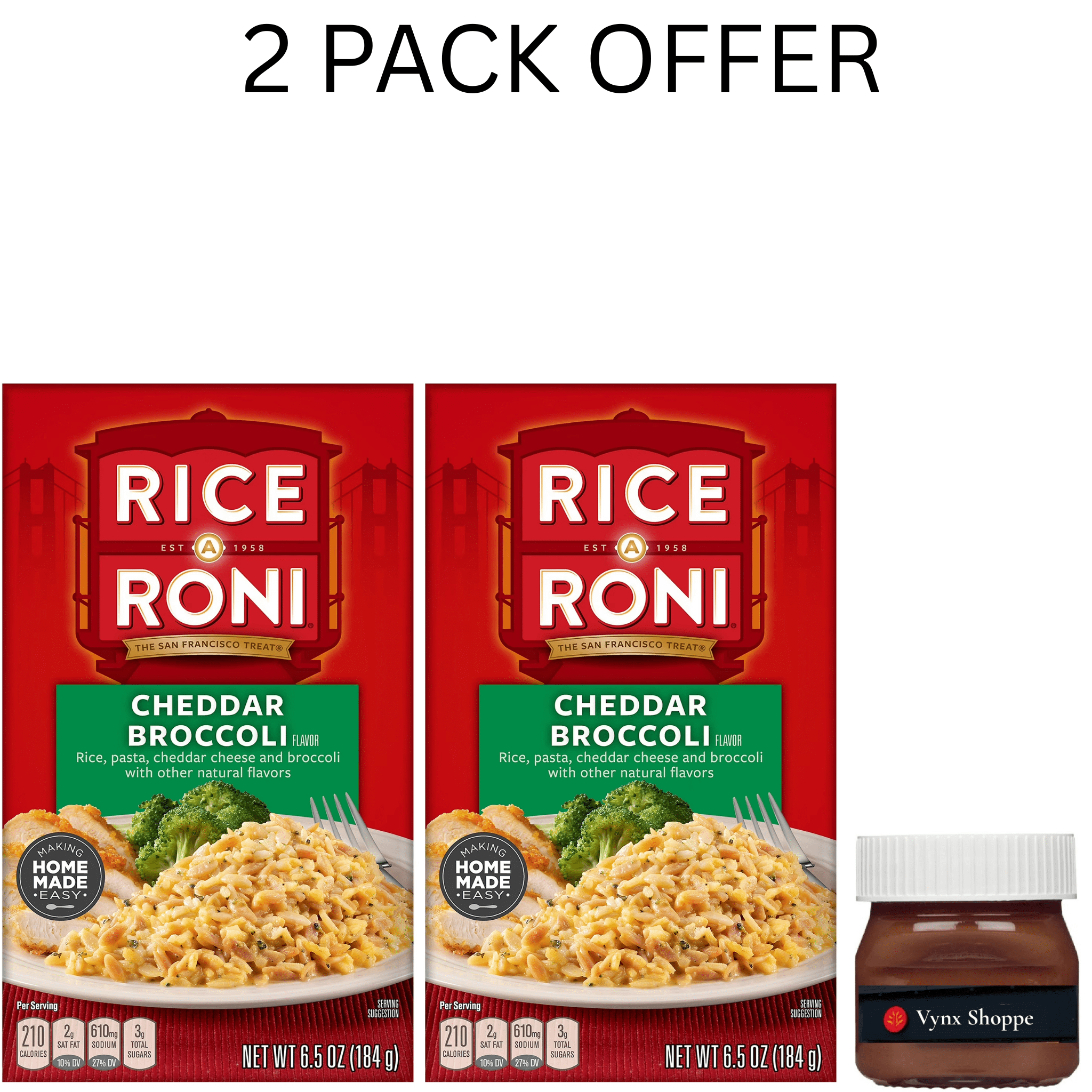 Rice-A-Roni Cheddar Broccoli Flavor Rice, 6.5 oz Cardboard Box ...