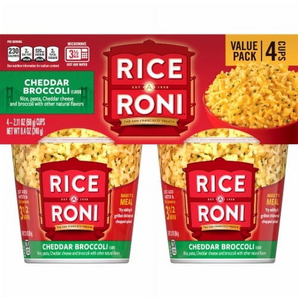 Rice-A-Roni Cheddar Broccoli Flavor Rice Cups - 2.11 oz - 4 ct ...