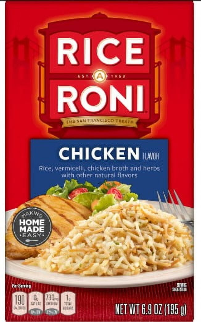 Rice A Roni Chicken Flavor Rice, Delicious Side Food, 6.9 oz - Pack of ...