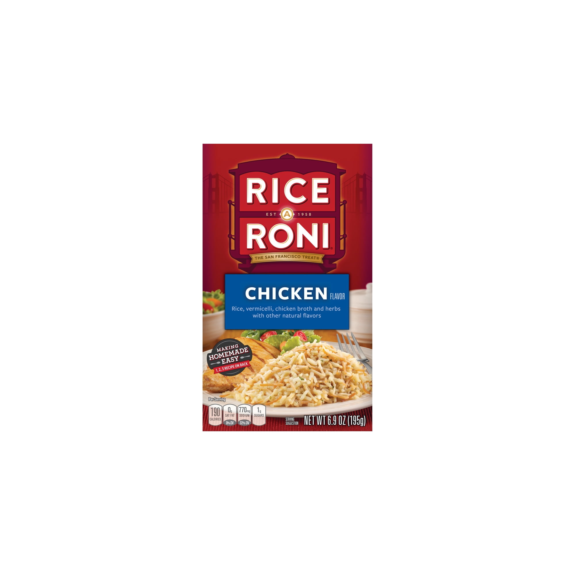 Rice-A-Roni Rice Chicken Flavor 6.9 oz (Pack of 14) - Walmart.com