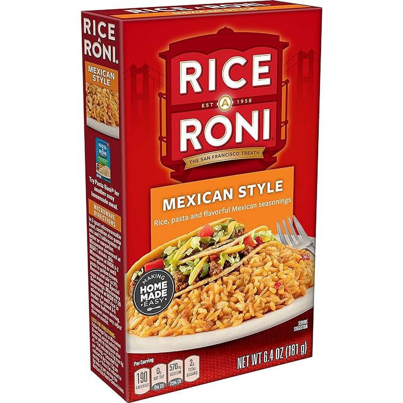 Rice-A-Roni, Rice Mix Mexican, 6.4 Ounce (Pack of 2) - Walmart.com