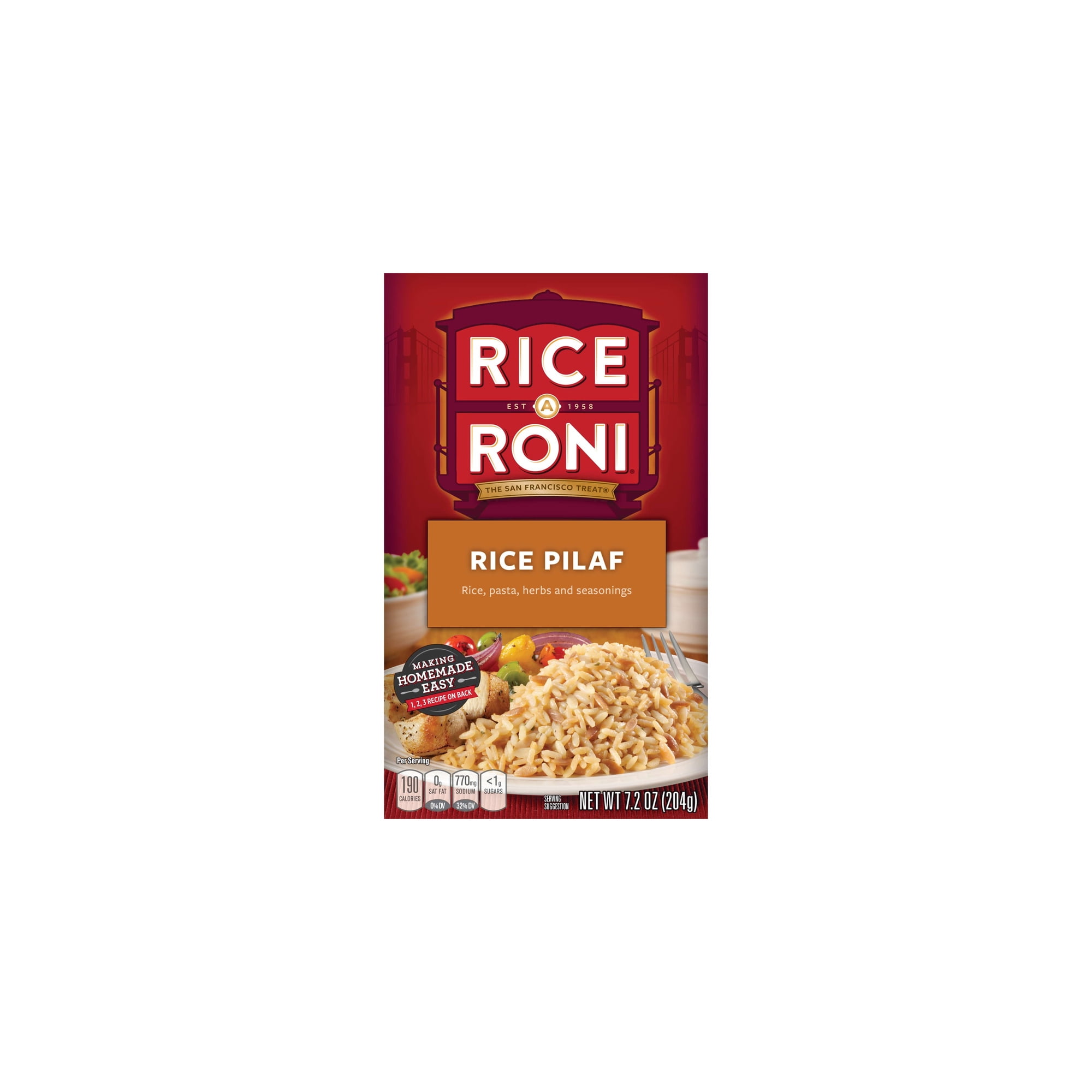 Rice-A-Roni Rice Pilaf 7.2 oz (Pack of 32) - Walmart.com