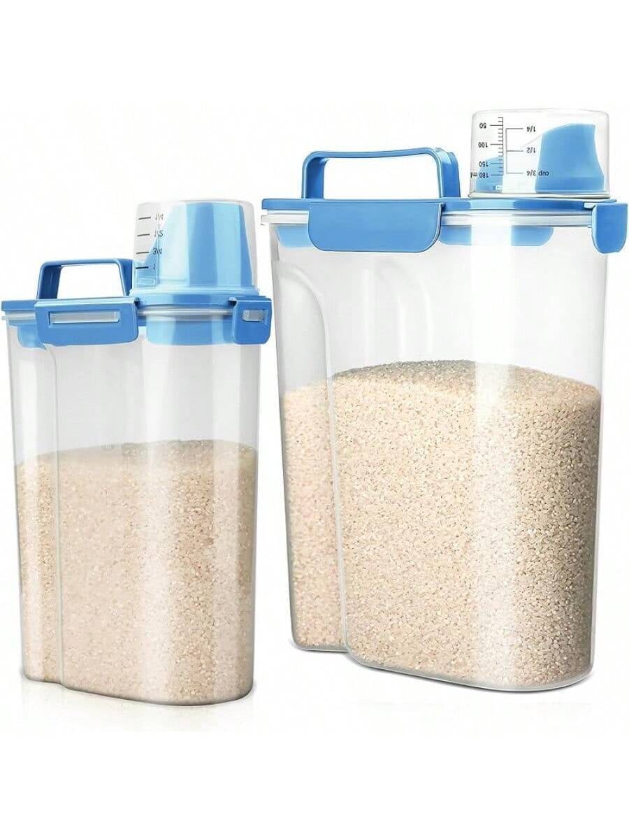 Rice Airtight Storage Container, 3 To 5Lbs Cereal Dry Food Flour Bin ...