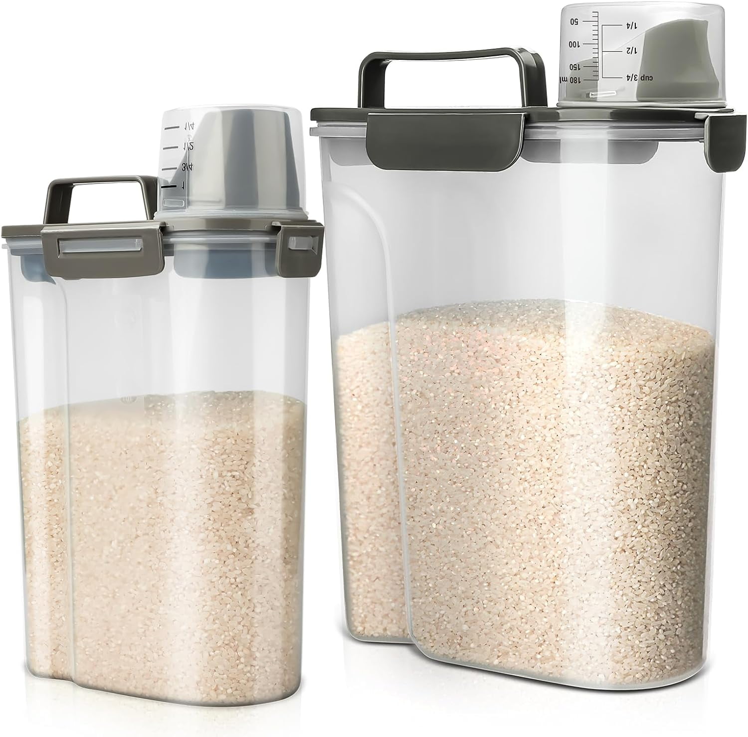 Rice Airtight Storage Container Cereal Dry Food Flour Bin, Pet Dog Cat ...